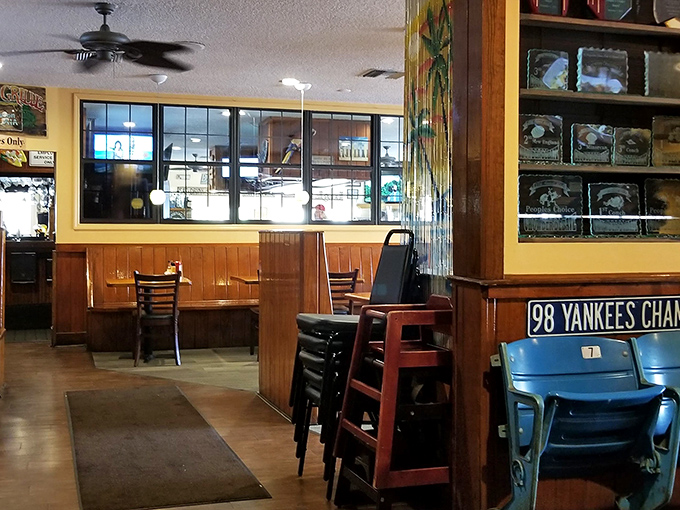 Step inside and feel the laid-back vibe. With Yankees memorabilia and cozy booths, it's where beach casual meets sports bar charm.