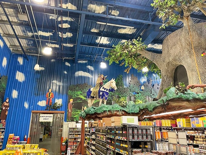 Step into a world where grocery shopping meets Disneyland. This aisle's giving me major "It's a Small World" vibes, minus the earworm jingle.