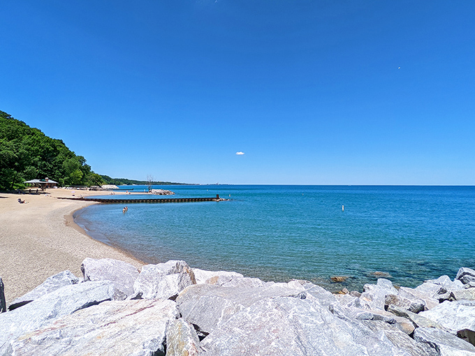 Nature's own rock garden! These lakeside boulders are perfect for contemplation, or pretending you're a mermaid basking in the sun.