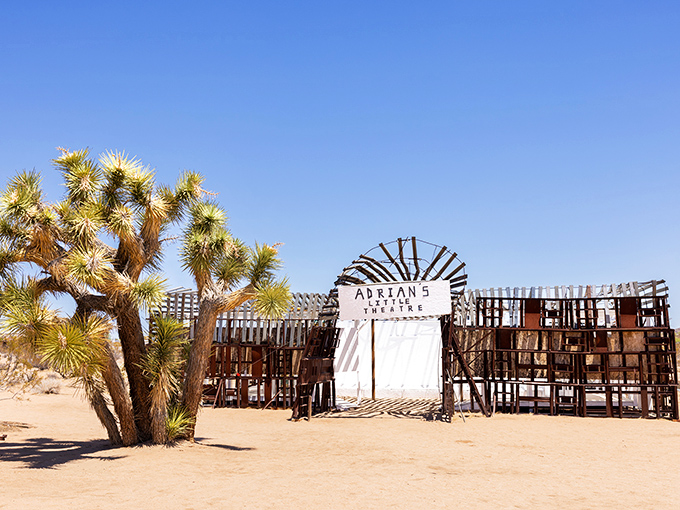 Move over, Broadway! Adrian's Little Theatre brings avant-garde drama to the desert, with Joshua trees as the most attentive audience members.
