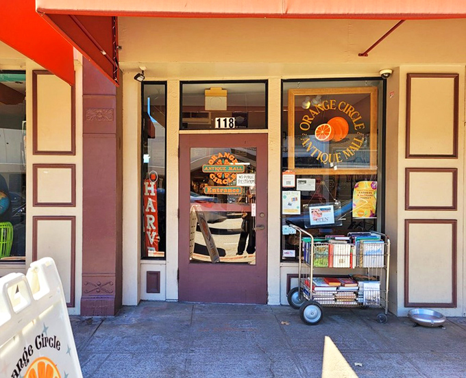 Open sesame to a treasure trove! This unassuming entrance is like the wardrobe to Narnia, but instead of talking lions, you'll find talking toasters (maybe).