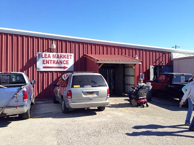 No need for a secret handshake here. This unassuming entrance is your portal to a world of wonders and wallet-friendly finds.