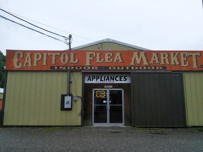 Step right up, folks! This unassuming entrance is your portal to a world of wonders and wallet-friendly finds.