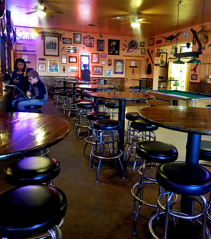 Step inside and you're transported to a saloon straight out of 'Gunsmoke' – minus the shootouts, thankfully!