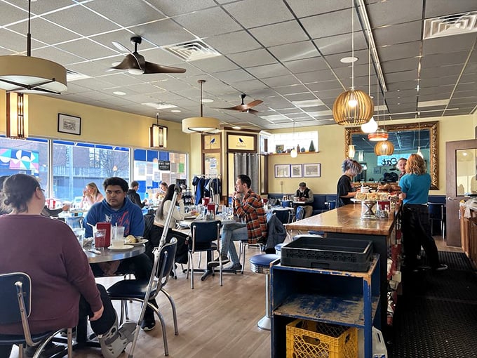 Step into a time machine of taste! The Bluebird's interior is where 1950s charm meets modern-day appetite, with a side of Iowa hospitality.