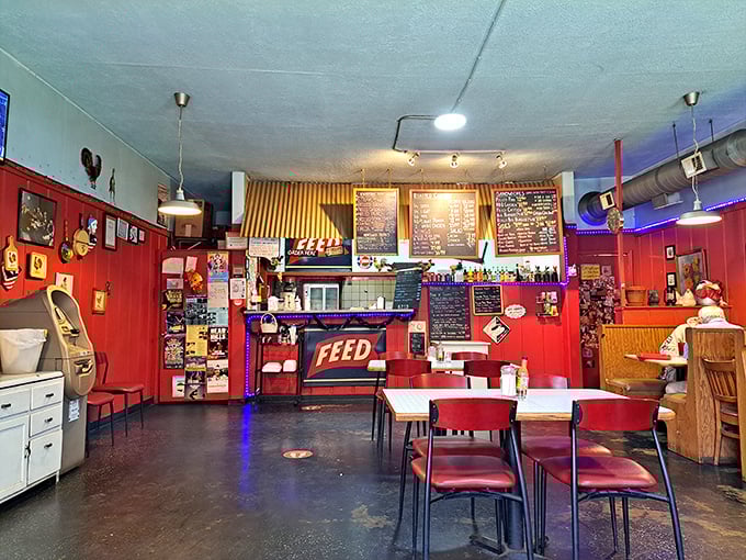 Step into a time capsule of comfort food nostalgia. Feed's interior is a quirky love letter to all things poultry and delicious.