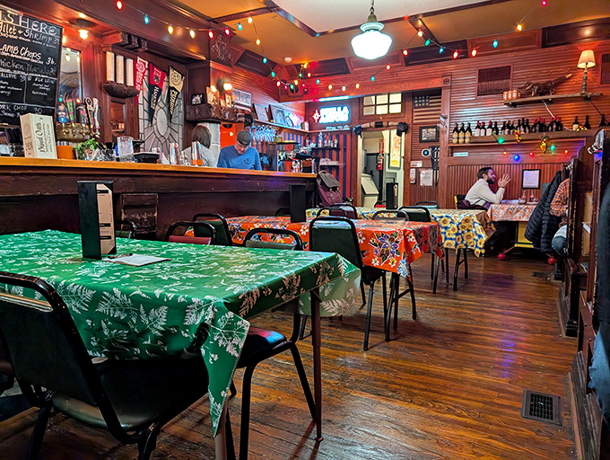 Step inside and you're transported to a world where mismatched tablecloths are fashion statements and string lights are year-round decor. It's like your eccentric aunt's dining room, but with better food.