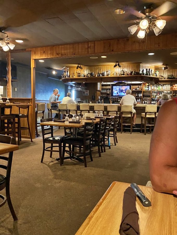 Step into a time machine disguised as a dining room. With wood paneling and cozy booths, Fannies' interior is where nostalgia meets appetite.