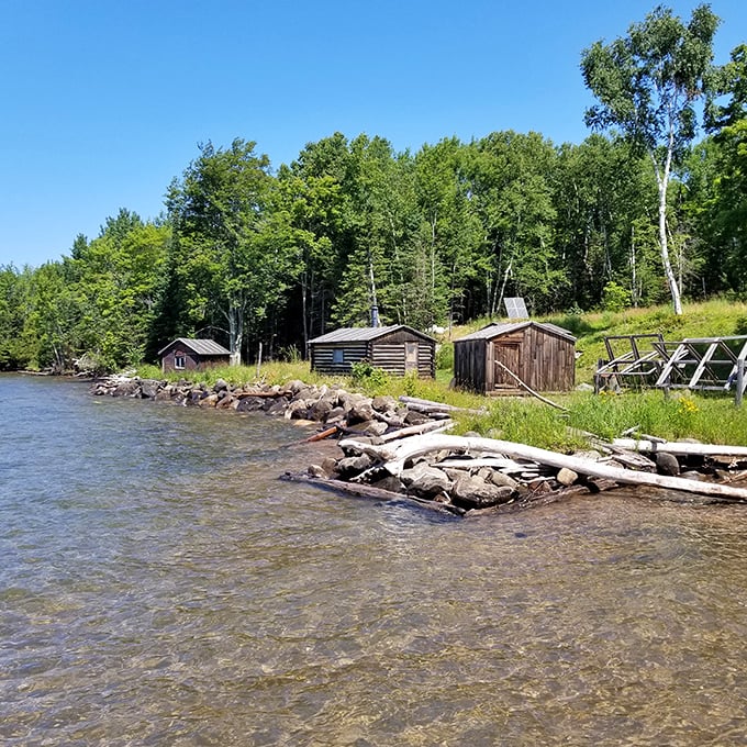 Rustic charm meets lakeside serenity. These cabins are the ultimate "glamping" experience – if glamping involved time travel to a 1920s fishing village.