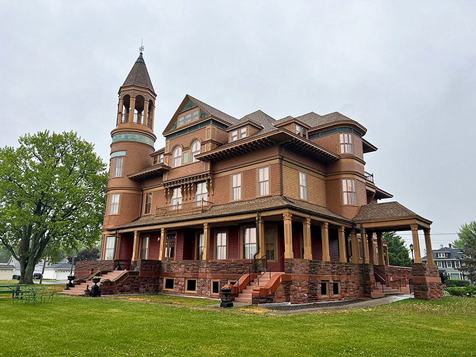 Talk about a house with personality! This side view showcases Fairlawn's architectural flair. It's not just a home, it's a 19th-century Instagram moment.