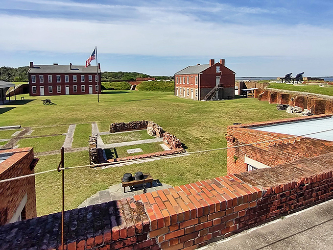 "A bird's eye view that would make even eagles jealous. Fort Clinch's parade ground is so pristine, it puts my lawn to shame!"