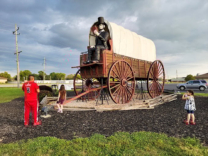 Abe Lincoln: First in war, first in peace, and first in line for the world's most impressive bookmobile. Talk about a moving reading experience!