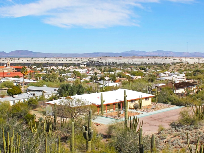 "Cactus, camera, action!" Ajo's skyline is a blockbuster blend of nature's skyscrapers and human ingenuity. It's like "Honey, I Shrunk the City" in the middle of a botanical wonderland.
