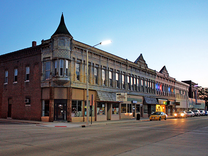 Twilight transforms Staunton into a Hopper painting come to life. History whispers from every brick, while neon signs wink at the future.