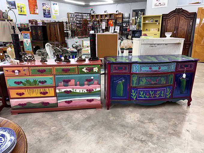 Step right up to the greatest show on Earth! This entrance promises a circus of curiosities that would make P.T. Barnum jealous.