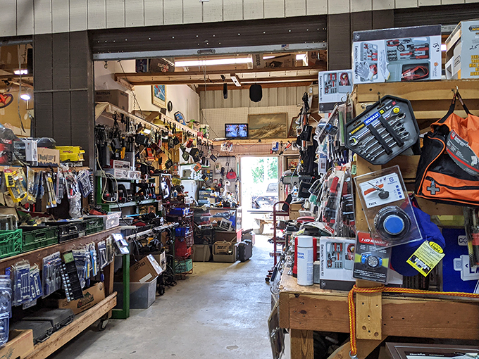 Step inside and let the sensory overload begin! This aisle is a handyman's fever dream, with enough tools to build a rocket ship or dismantle democracy.