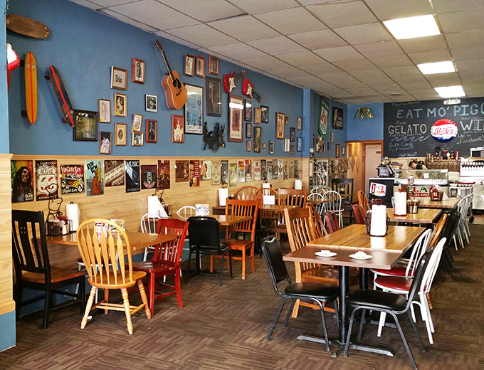 Step into a world where barbecue reigns supreme and eclectic decor tells tales of smoky adventures. It's like your cool uncle's man cave, but with better food!