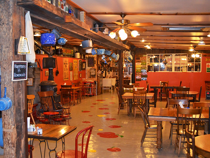 Step into a cozy time machine where rustic charm meets culinary delight. Is that the scent of freshly baked pie I detect?