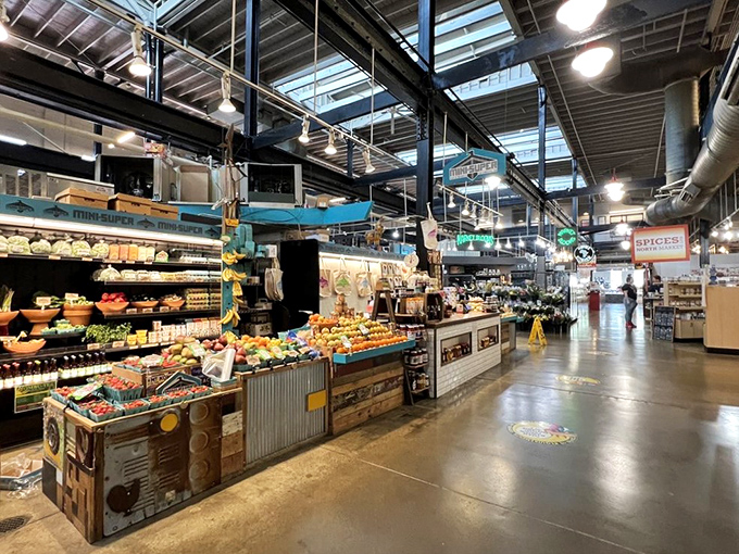 Step into a foodie's dream! This bustling interior is like a gastronomic treasure hunt, where every corner holds a delicious surprise.