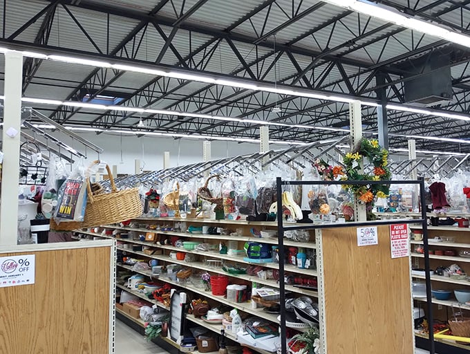 Aisle after aisle of potential discoveries await! It's like a treasure hunt where X marks... well, pretty much everything.