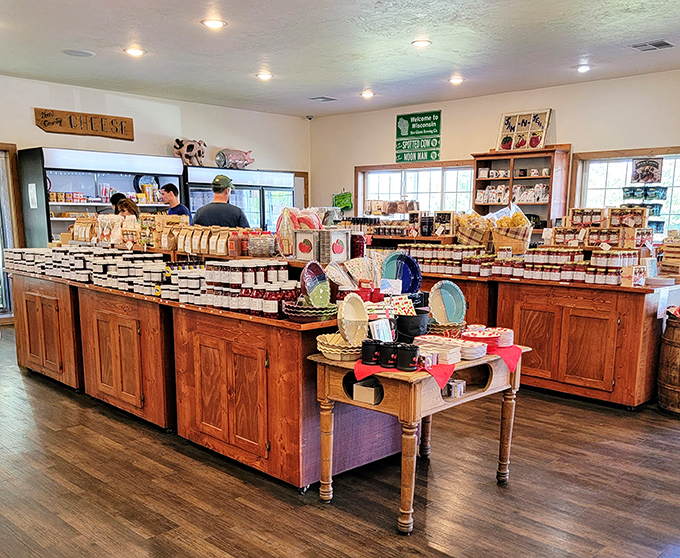 Step into a treasure trove of temptation! This market's shelves are stocked with more goodies than Willy Wonka's factory &ndash; and they're all Door County originals.