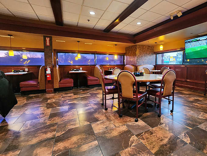 Step into a time capsule of comfort! George's interior is where retro charm meets modern appetite, with a side of small-town hospitality.