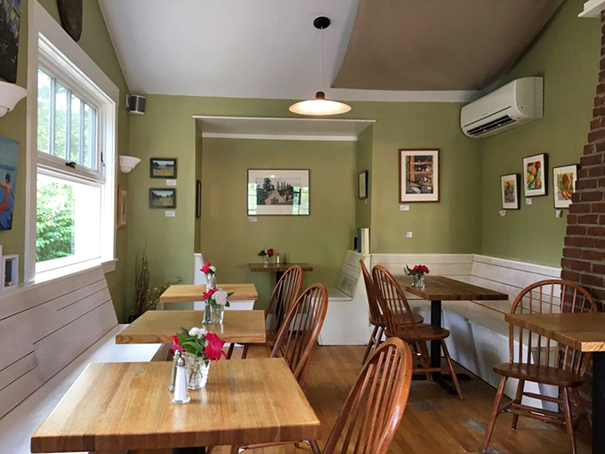 Step inside and feel the cozy embrace of Beach Pea's dining room. It's like your cool aunt's kitchen, if she were a master baker with impeccable taste.