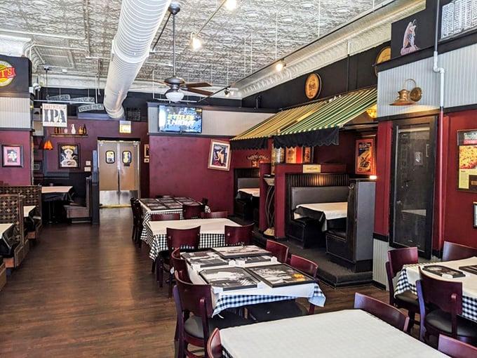 "Step into a time machine disguised as a pizzeria." The cozy interior of Pat's is a nostalgic journey, complete with checkered tablecloths and enough Italian charm to make Tony Soprano feel at home.