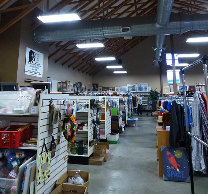 Step into a time-traveler's dream! Aisles upon aisles of memories and potential treasures stretch as far as the eye can see.