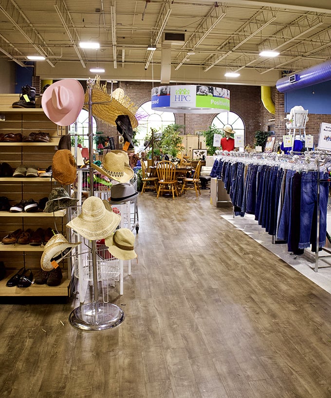 Step inside and let the thrifting begin! This Aladdin's cave of pre-loved goodies is where fashion meets frugality in a dance of discovery.