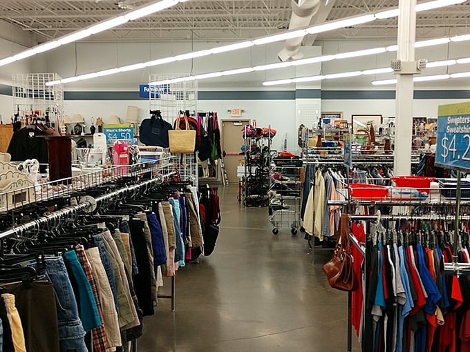Racks on racks on racks! It's like a clothing library where every aisle tells a different fashion story.