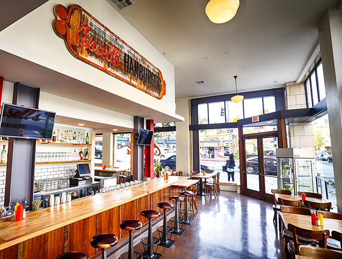 Step into a time machine of taste! Cassell's interior blends retro charm with modern flair, serving up nostalgia alongside their legendary burgers.