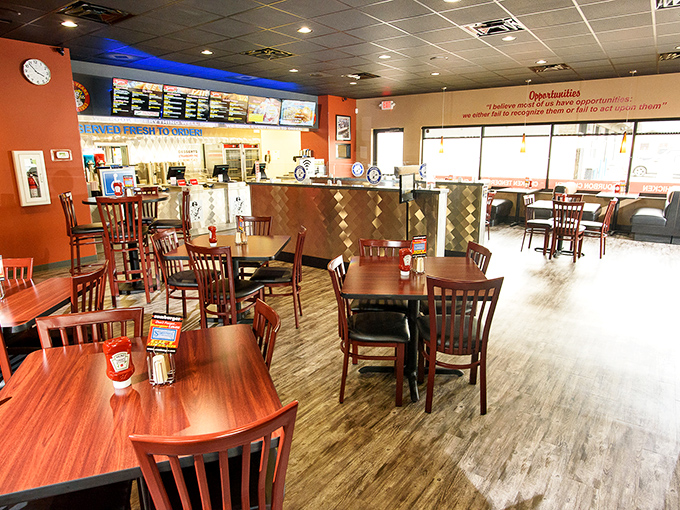 Step into a time machine disguised as a diner. The retro-modern fusion here is giving me serious "Back to the Future" vibes.