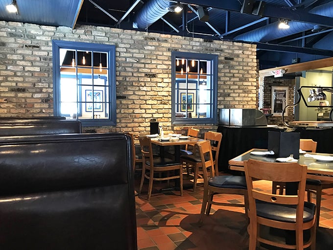 Step into a time machine disguised as a deli. Exposed brick, cozy booths, and the promise of comfort food – it's like your grandmother's kitchen got a hipster makeover.