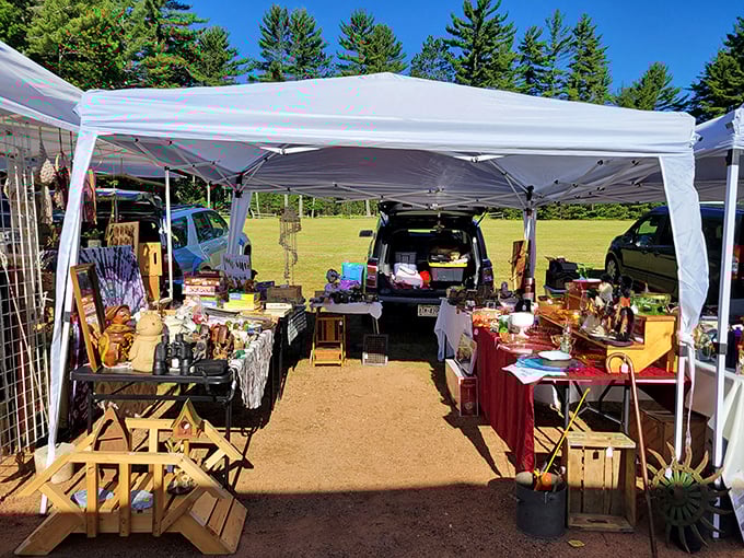 Step right up to the curiosity carnival! This stall is a smorgasbord of knick-knacks that would make even Marie Kondo reconsider her minimalist ways.