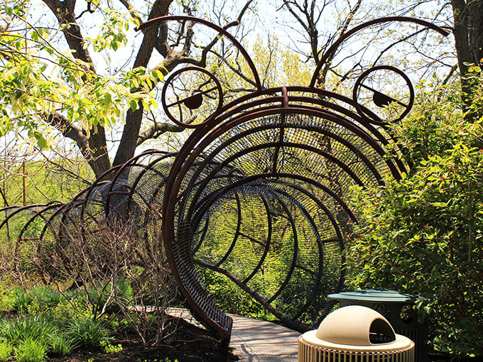 "Tunnel vision never looked so good! This enchanting garden archway is like nature's version of a time machine."