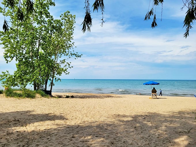 Nature's own masterpiece: where the sky meets the water in a perfect blue embrace. This view could make even the most jaded city-dweller stop and stare.