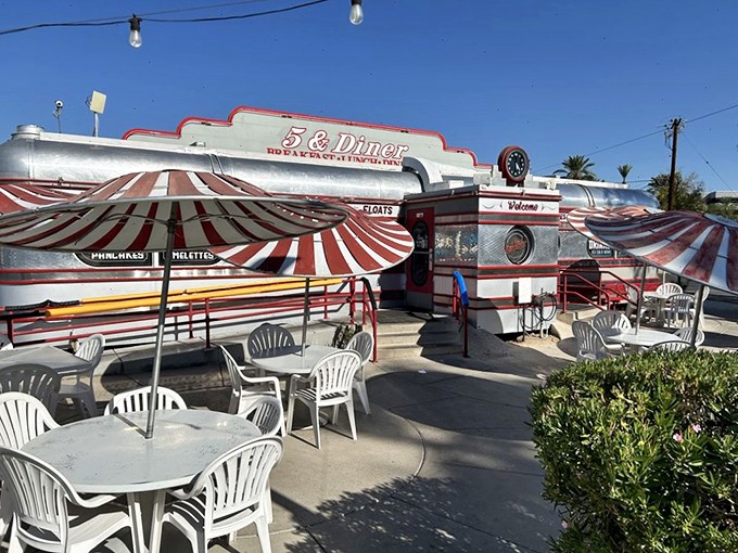 5 & Diner: Where the chrome shines brighter than a disco ball and the milkshakes are thicker than plot twists in a soap opera.