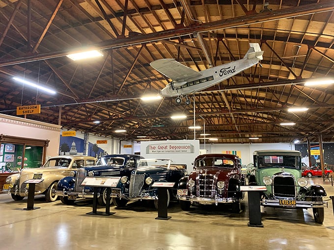 Welcome to the retirement home for cars! Here, classic beauties spend their golden years in style, reminiscing about the good old days of Route 66.