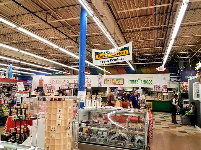 Farm-fresh produce meets flea market finds. Dixieland's indoor oasis is a feast for the eyes and stomach!