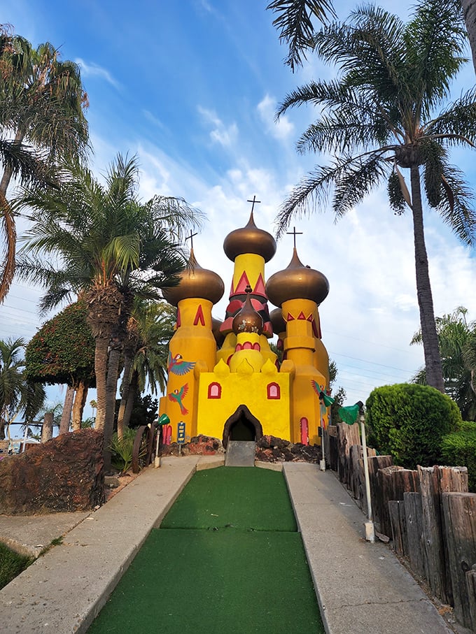 Golf N' Stuff: Palm trees by day, neon dreams by night. It's like Vegas had a baby with a putt-putt course!