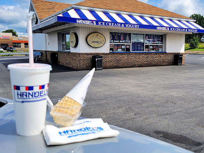 Handel's: The Woodstock of ice cream, where flavors harmonize in creamy bliss. That blue-and-white awning is like a bullseye for your taste buds.