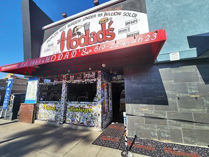 Hodad's: Surf's up, and so is your appetite! This burger joint's colorful exterior is like a beach party for your eyes.