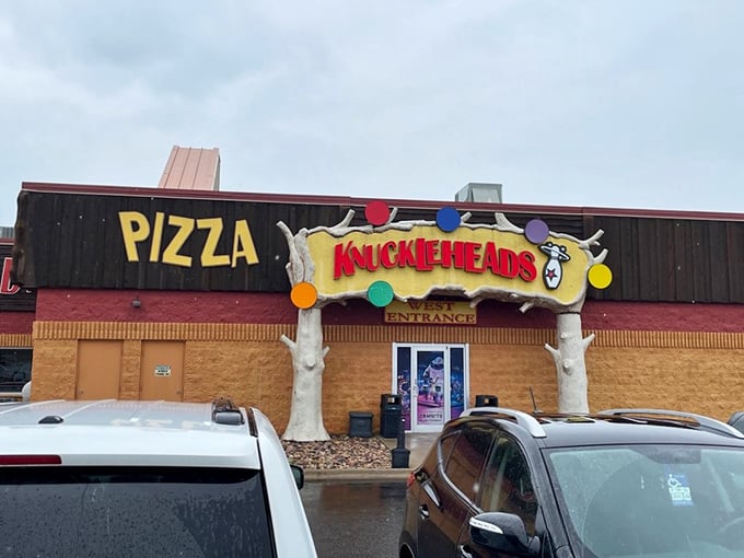 Knuckleheads: Where pizza meets playground and trampolines turn adults into bouncing, giggling time-travelers. Who needs dignity when you've got air time?