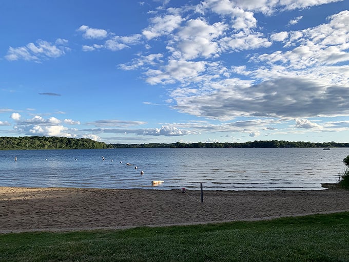 Lake Minnewashta's crystal-clear waters beckon. It's like Mother Nature's own infinity pool, minus the pretentious pool boy.