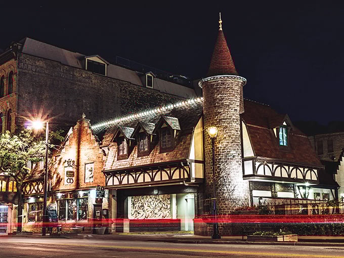 Medieval meets modern at Mader's! With decor fit for a Bavarian king, you'll feel like you've stumbled into a time-traveling beer hall.