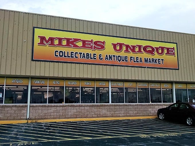Mike's Unique: Springfield's time machine disguised as a store. Prepare for a whirlwind tour through decades of delightful oddities!
