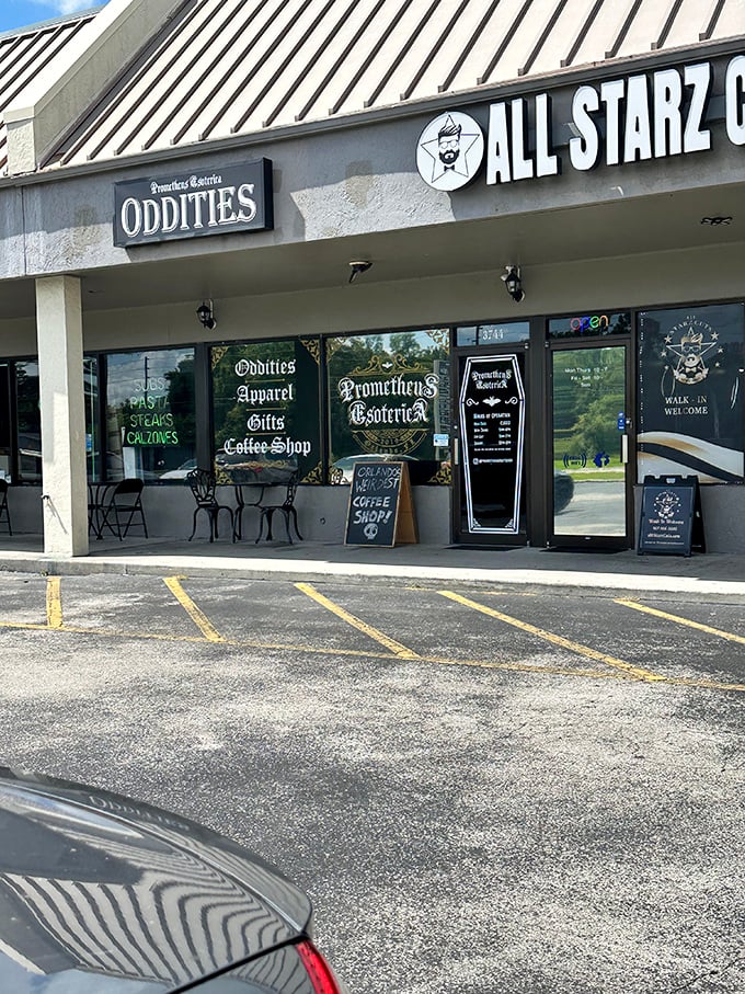 Abracadabra, espresso appears! Prometheus Esoterica brews up a magical blend of coffee and curiosities, perfect for aspiring wizards and caffeine-loving muggles alike.