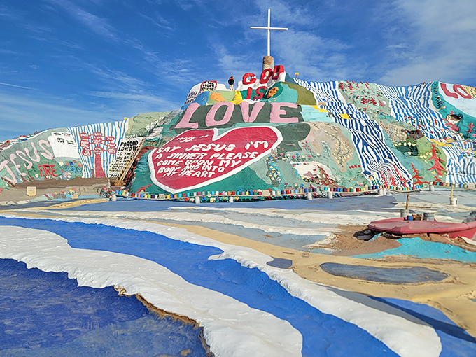 God's own graffiti! This kaleidoscopic mountain is what happens when faith meets Technicolor &ndash; a true feast for the soul and the eyes.