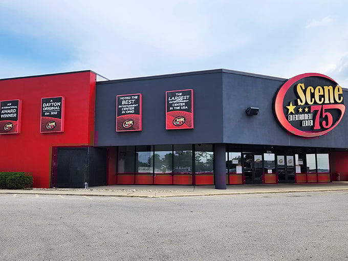 Lights, camera, action! Scene75's exterior screams "fun" louder than your uncle at a family BBQ. Prepare for sensory overload!